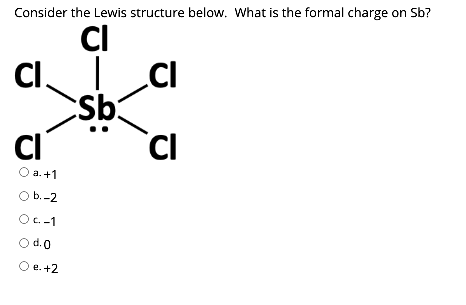 Solved Consider the Lewis structure below. What is the | Chegg.com