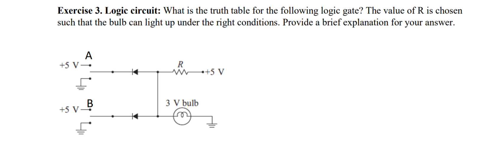 Solved Exercise 3. Logic circuit: What is the truth table | Chegg.com