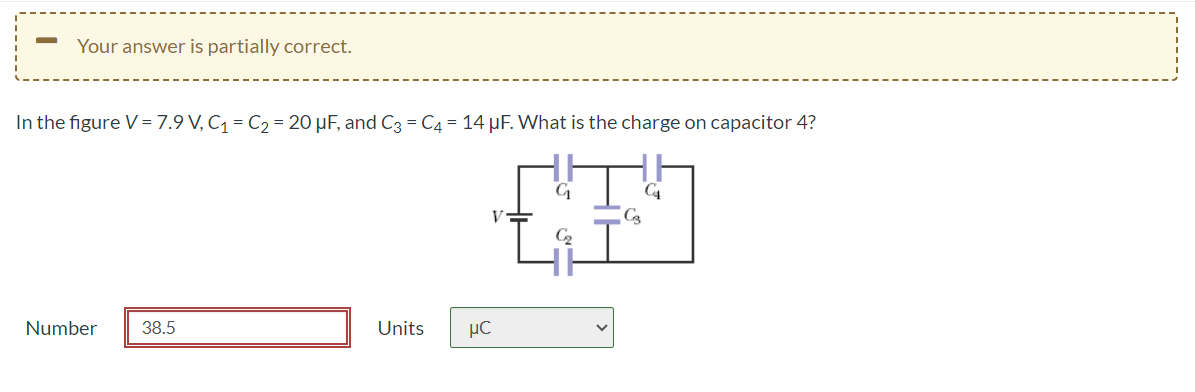 Solved In the figure V = 7.9 ﻿V, ﻿Cl = ﻿C2 = 20 ﻿pF, ﻿and Q | Chegg.com