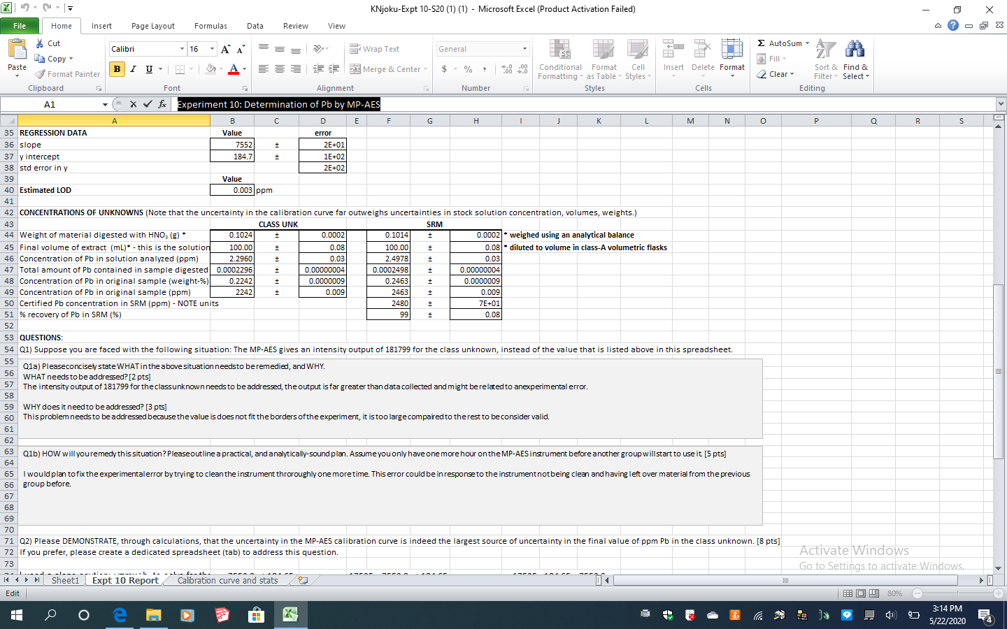 MP-AES example data-STUDENT_S2020 (3) [Compatibility | Chegg.com