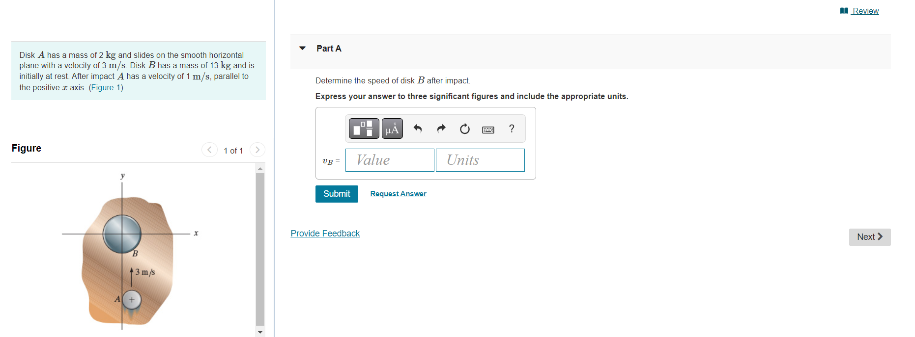 Solved Disk A has a mass of 2 kg and slides on the smooth | Chegg.com