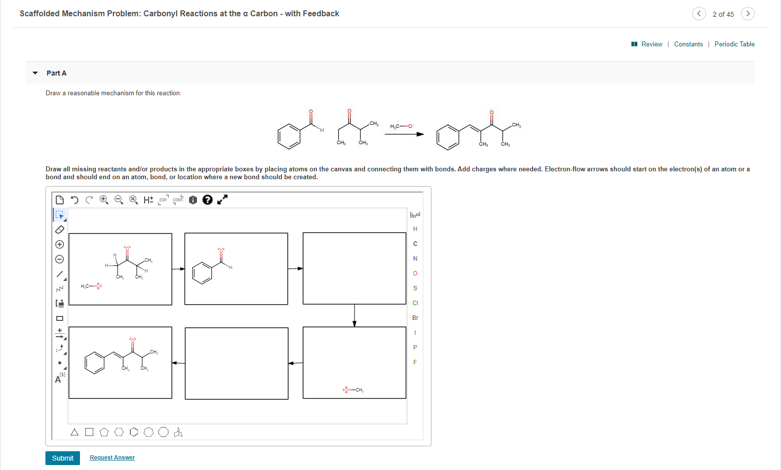 Solved Scaffolded Mechanism Problem: Carbonyl Reactions at | Chegg.com