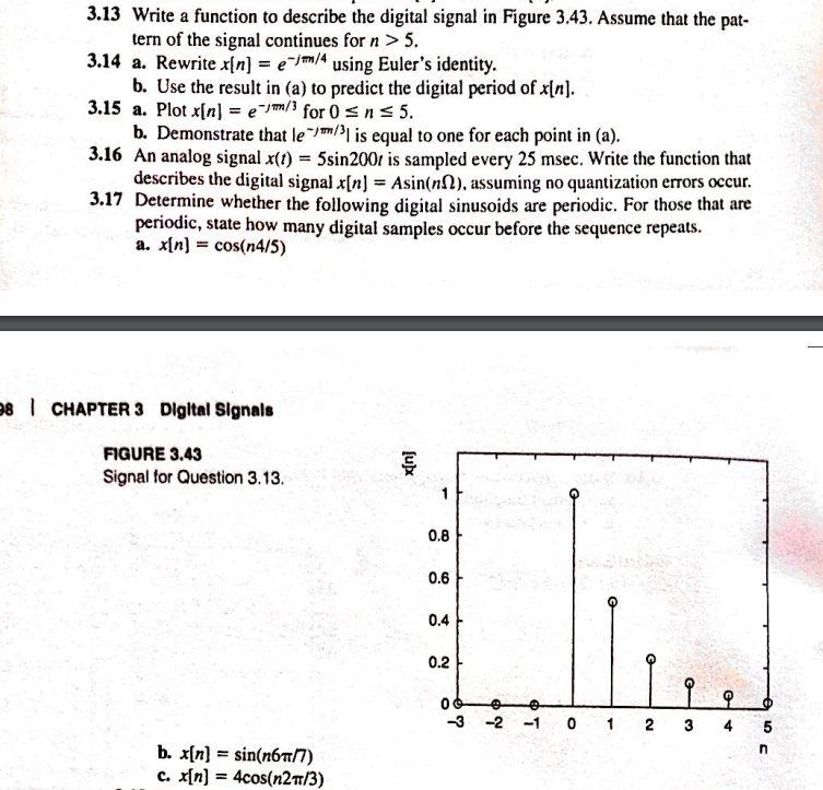 Solved 3.13 Write a function to describe the digital signal | Chegg.com