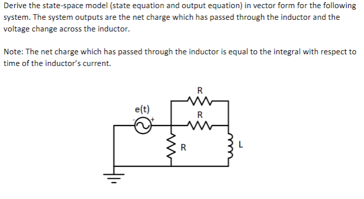 Solved Derive the state-space model (state equation and | Chegg.com