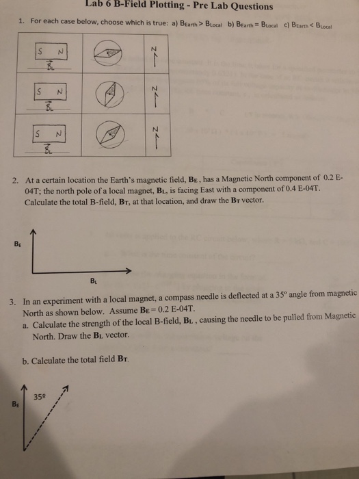 Solved Lab 6 B-Field Plotting-Pre Lab Questions 1. For each | Chegg.com