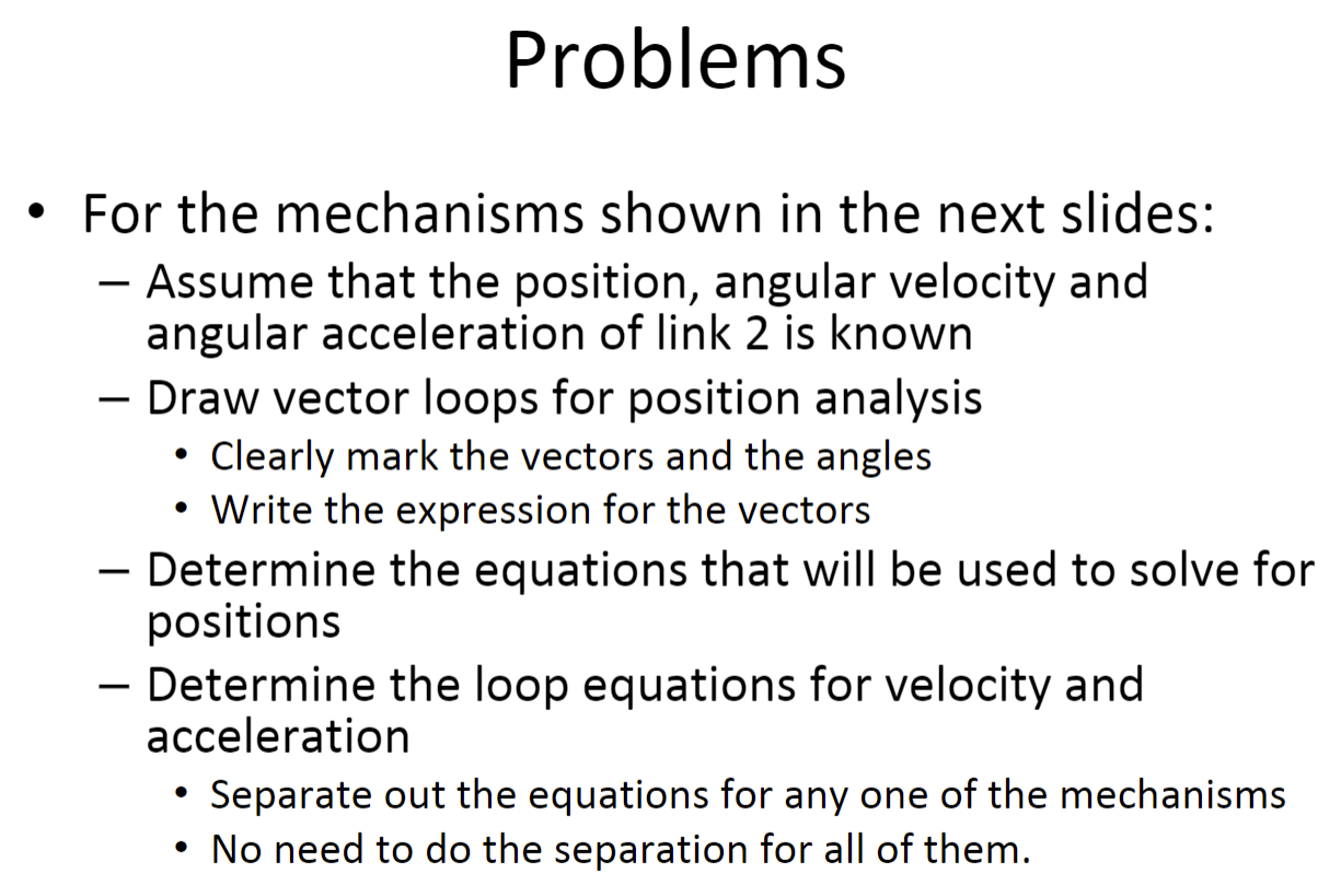 Solved For the mechanisms shown in the next slides: - Assume | Chegg.com
