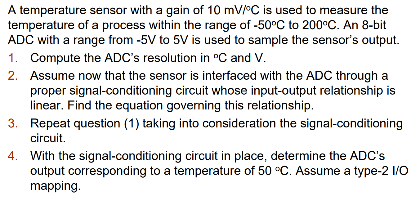 Solved temperature of a process within the range of −50∘C to | Chegg.com