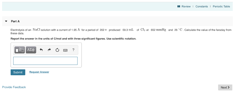 Solved Review l Constants l Periodic Table Part A | Chegg.com Solved Review l Constants l Periodic Table Part A | Chegg.com