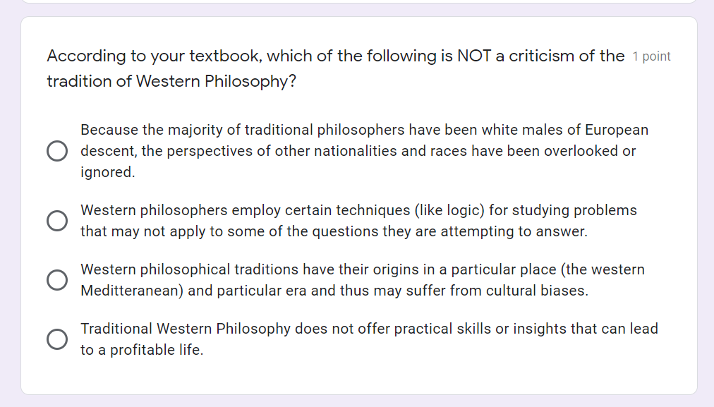 Solved According to your textbook, which of the following is | Chegg.com