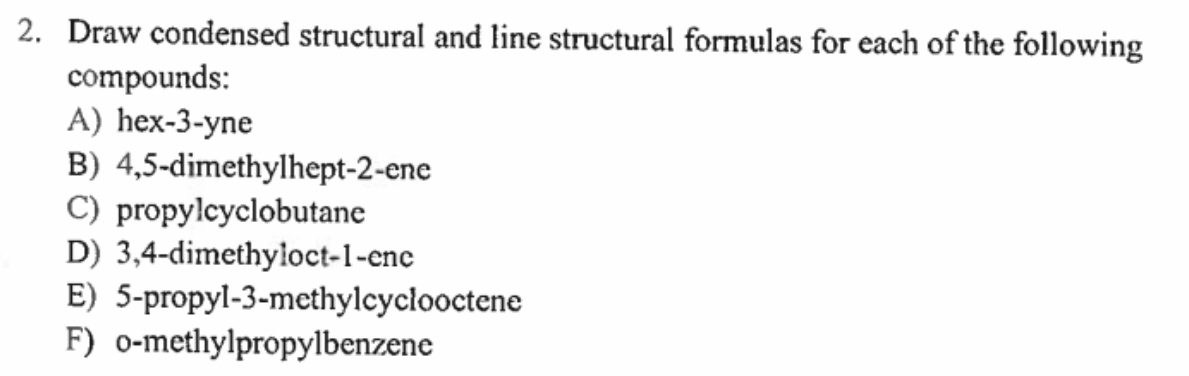 Solved Draw condensed structural and line structural | Chegg.com