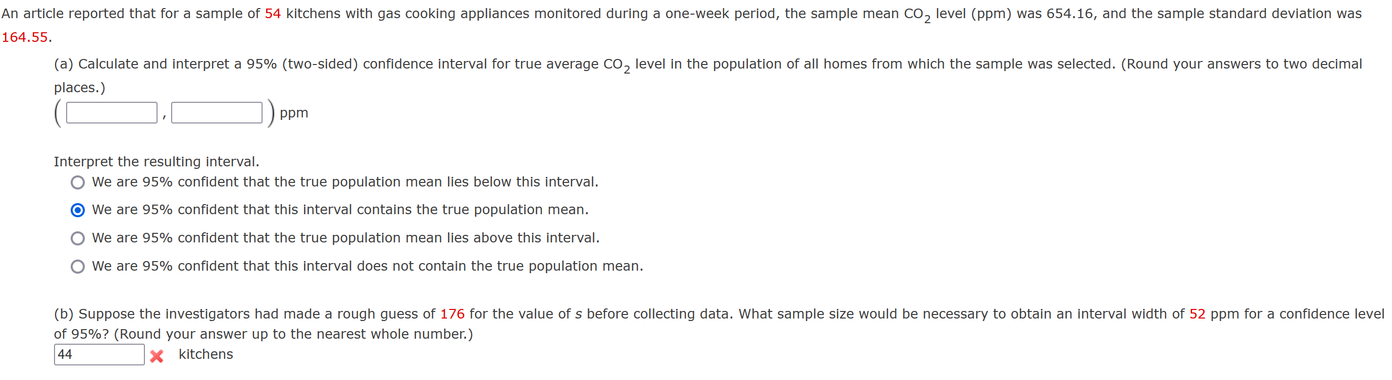 Solved 164.55 .places.)(,)ppmInterpret the resulting | Chegg.com