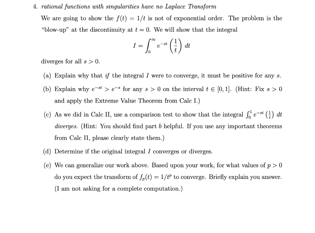 Solved Rational functions with singularities have no Laplace | Chegg.com
