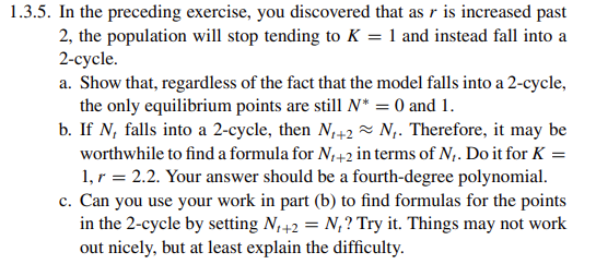 Solved 1.3.5. ﻿In the preceding exercise, you discovered | Chegg.com