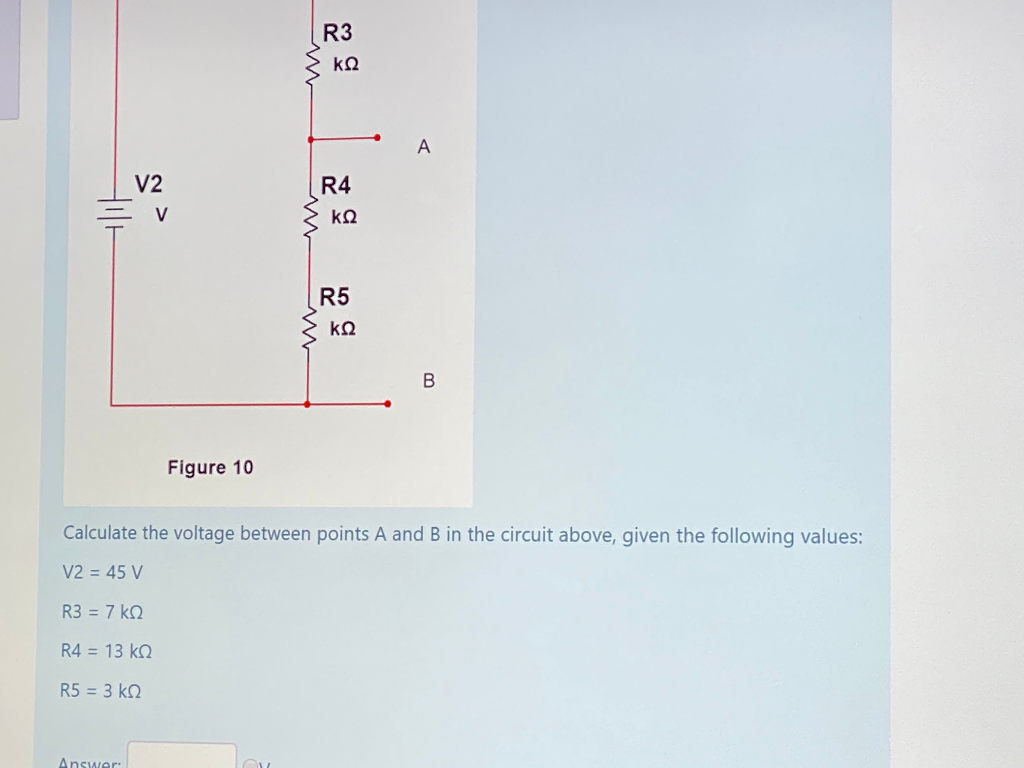 Solved Calculate the voltage between points A and B in the | Chegg.com