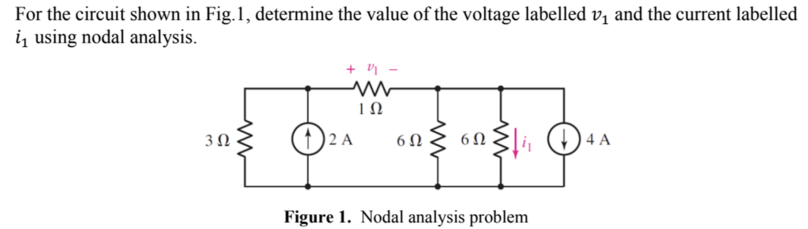Solved For the circuit shown in Fig.1, determine the value | Chegg.com Solved For the circuit shown in Fig.1, determine the value | Chegg.com