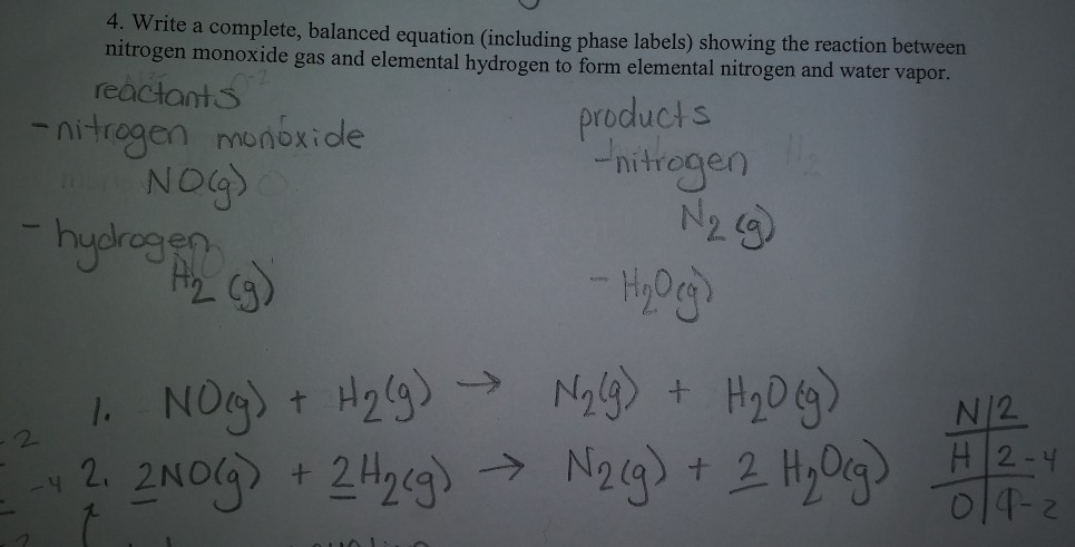 Solved 4. Write a complete, balanced equation (including | Chegg.com