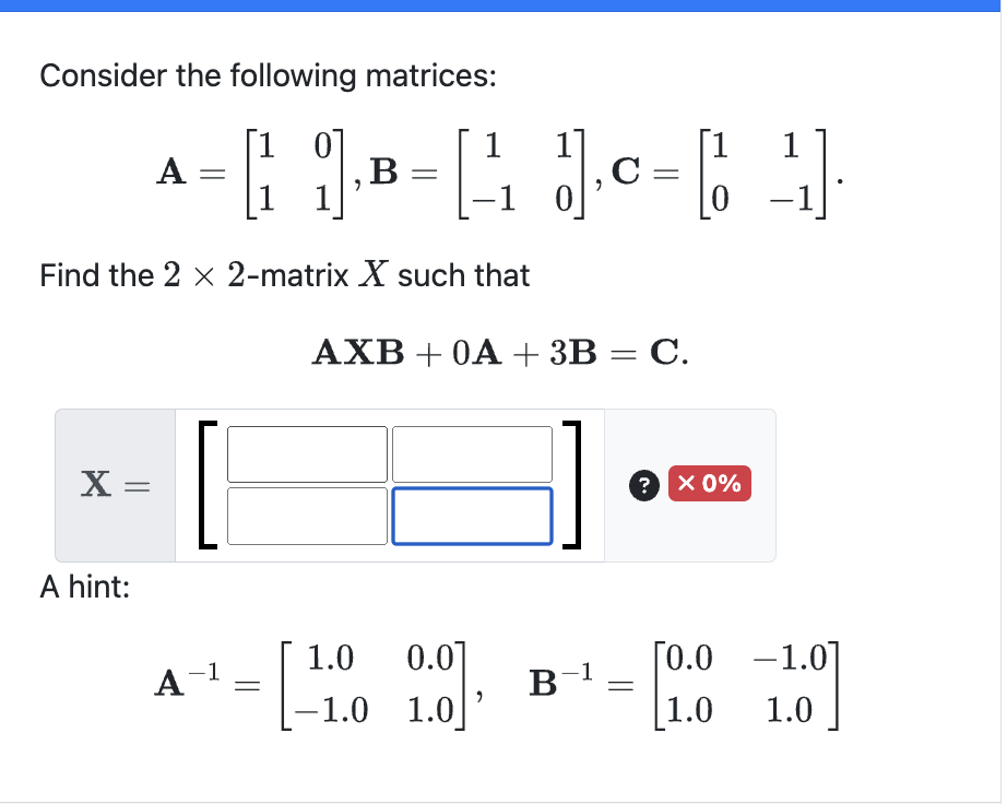 Solved Consider the following matrices: | Chegg.com