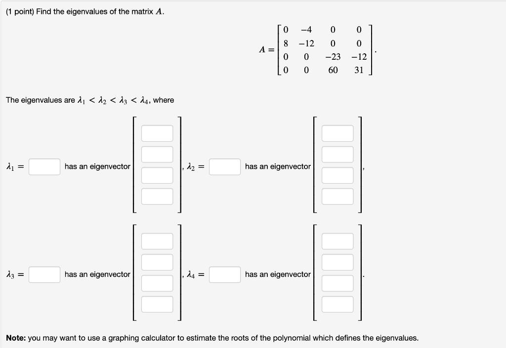 Solved Find the eigenvalues of the matrix 𝐴. | Chegg.com