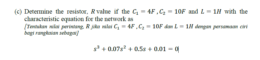 Solved Figure 1 [Rajah 1](d) Evaluate the range of the gain | Chegg.com
