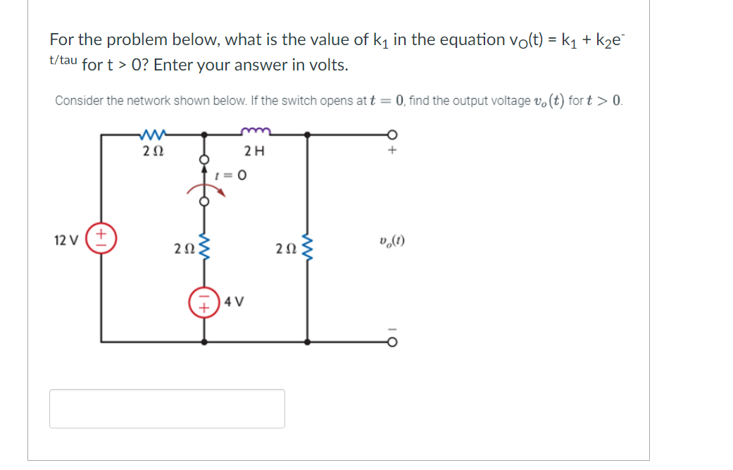 Solved For the problem below, what is the value of k1 in the | Chegg.com