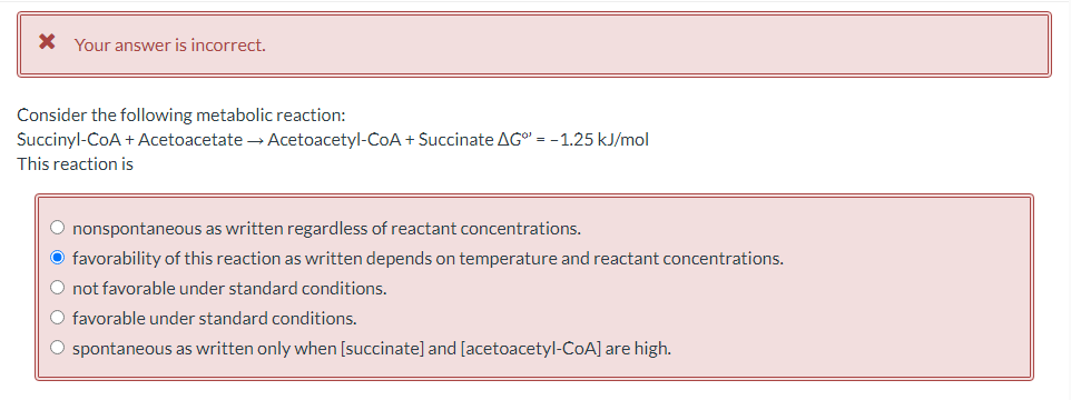 Solved Consider the following metabolic reaction: | Chegg.com