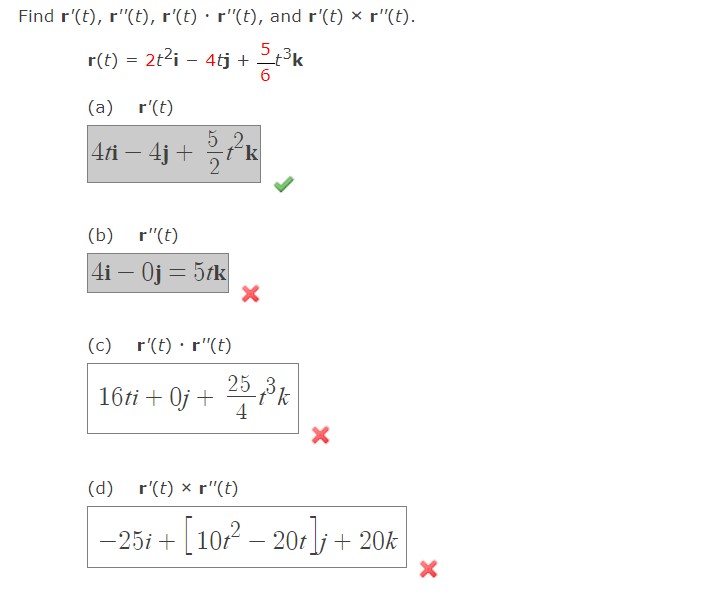 Solved Find r′(t),r′′(t),r′(t)⋅r′′(t), and r′(t)×r′′(t) | Chegg.com