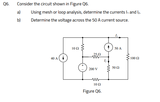 Solved Q6. Consider the circuit shown in Figure Q6. a) Using | Chegg.com
