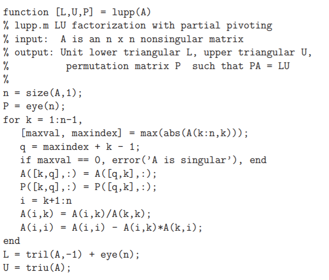 Solved Show How To Use The Lu Factorization With Partial