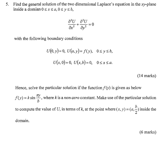 Solved 5. Find the general solution of the two dimensional | Chegg.com