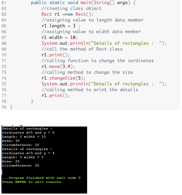 Solved Here Is The Rect Class Code For Assignment 3 Below 