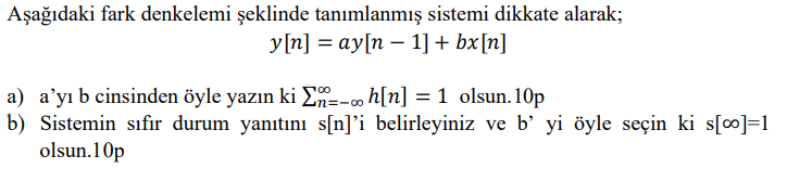 Solved Considering the system defined as the following | Chegg.com