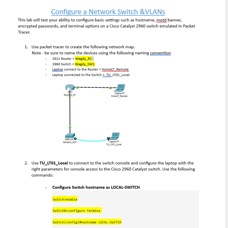 [Solved]: 1. A screen shot of the network diagram, built in