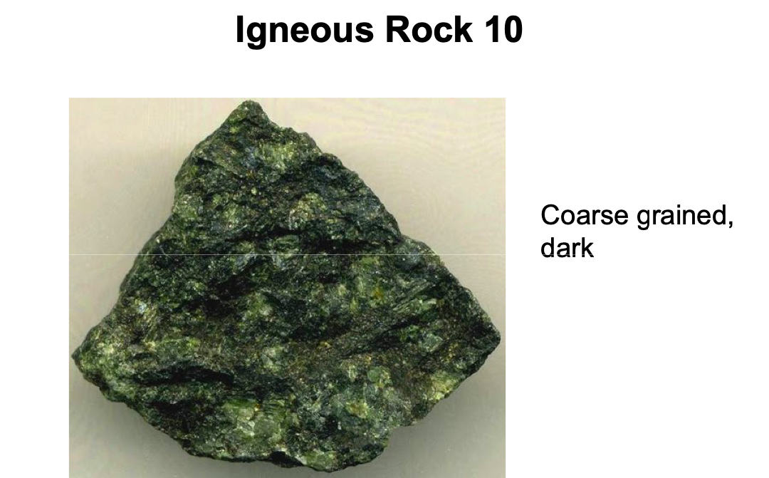 Solved Igneous Rock 1 Dark, fine grained Igneous Rock 2 | Chegg.com