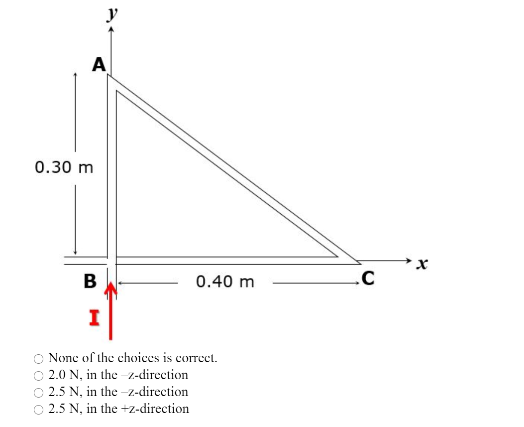 Solved In the figure, the current in the triangular loop is | Chegg.com