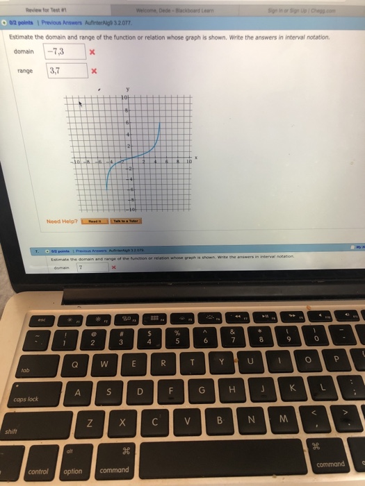Solved Estimate the domain and rangé of the function or | Chegg.com