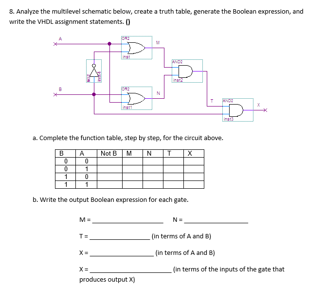 Solved 8 Analyze The Multilevel Schematic Below Create A 