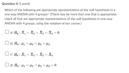 Solved Which of the following are appropriate | Chegg.com