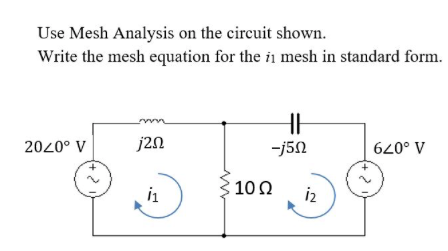 Solved Use Mesh Analysis on the circuit shown. Write the | Chegg.com