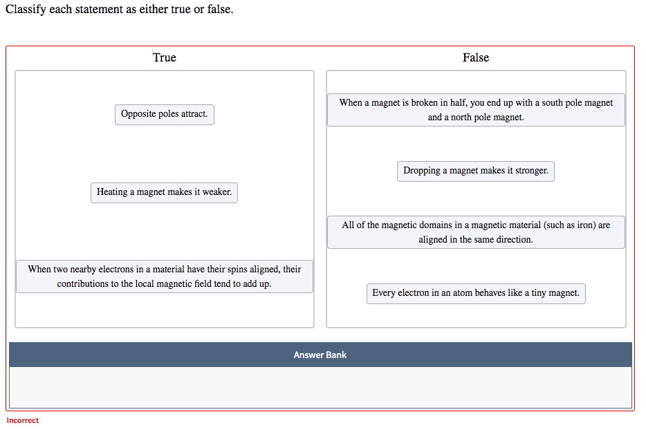 Solved Classify each statement as either true or false. True | Chegg.com