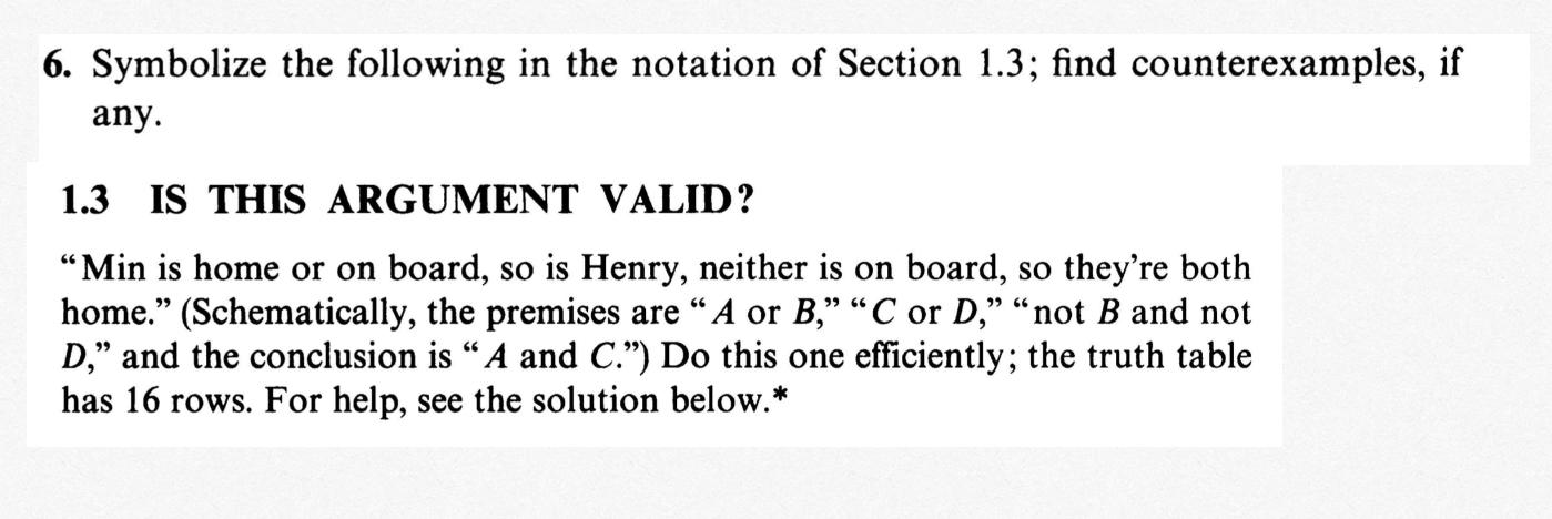 6. Symbolize the following in the notation of Section | Chegg.com 6. Symbolize the following in the notation of Section | Chegg.com