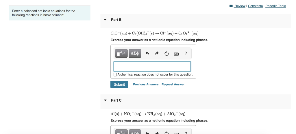 Solved A Review | Constants | Periodic Table Part A S2O32- | Chegg.com