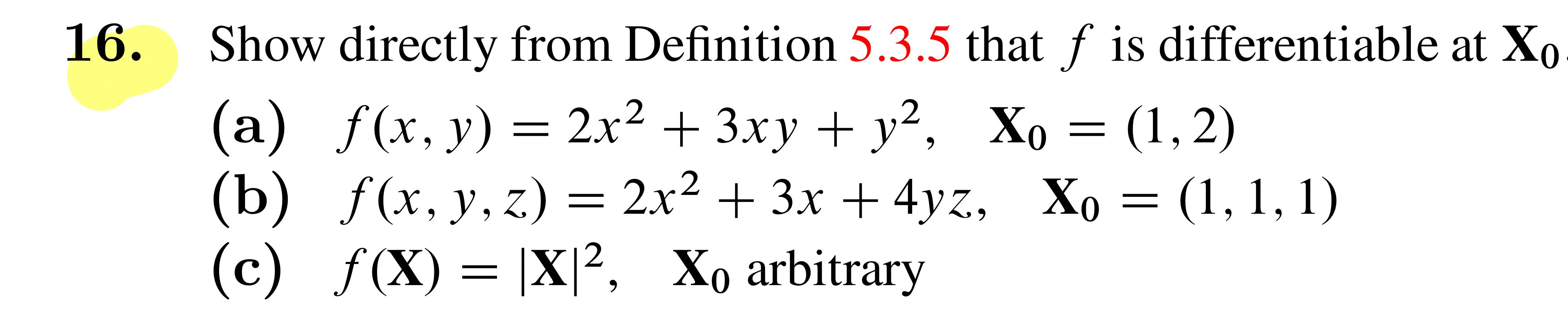 Solved Show directly from Definition 5.3.5 that f is | Chegg.com