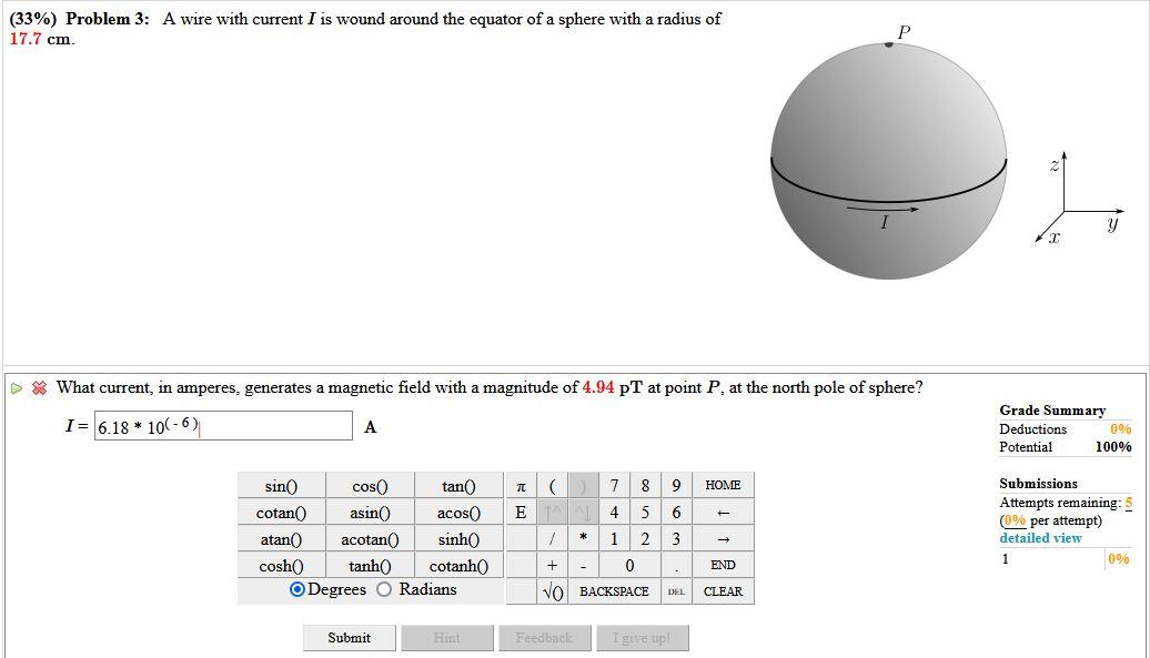 Solved (33\%) Problem 3: A wire with current I is wound | Chegg.com