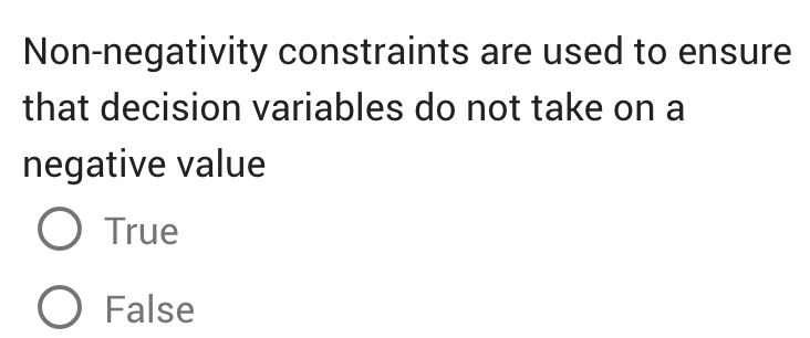 Solved Non-negativity constraints are used to ensure that | Chegg.com