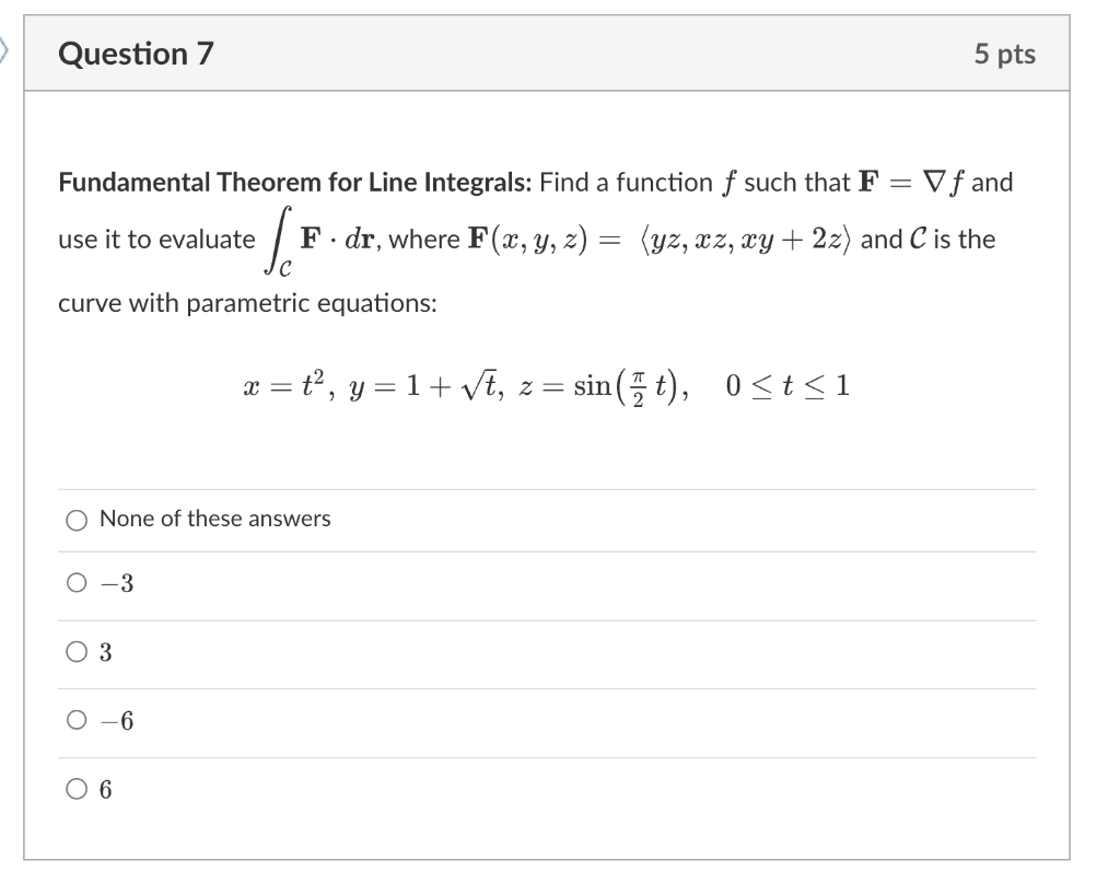 Solved Fundamental Theorem for Line Integrals: Find a | Chegg.com