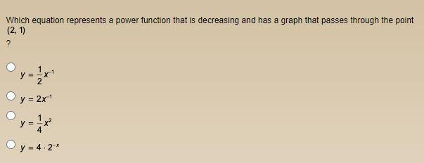 Solved Which equation represents a power function that is | Chegg.com