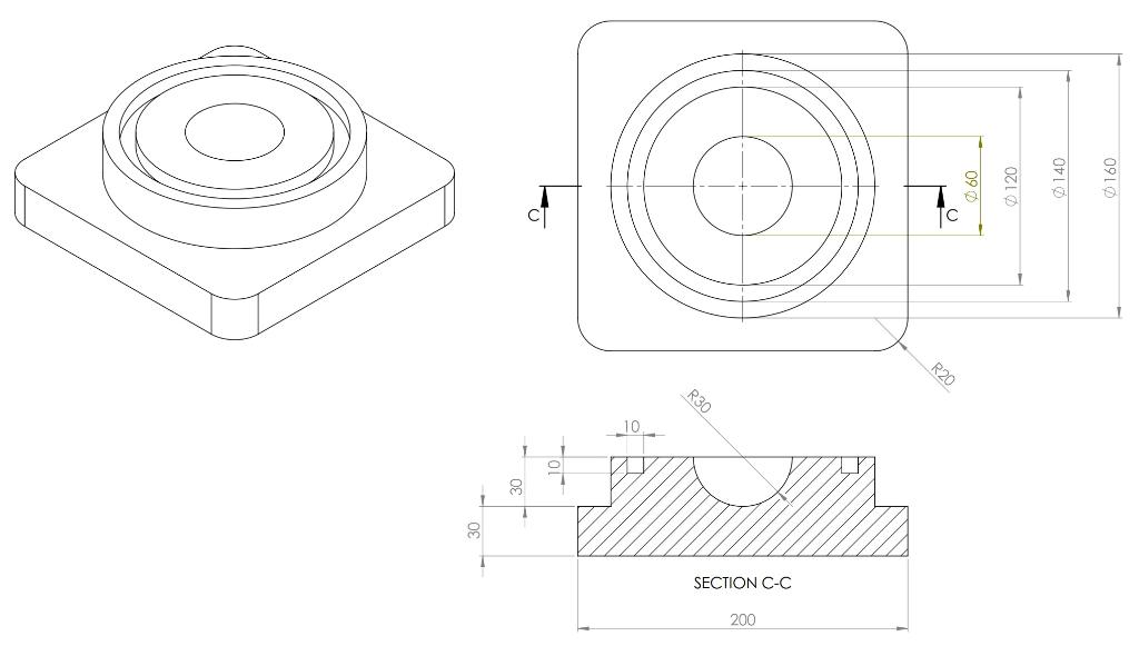 Solved Write a CNC code for milling the following part Set | Chegg.com