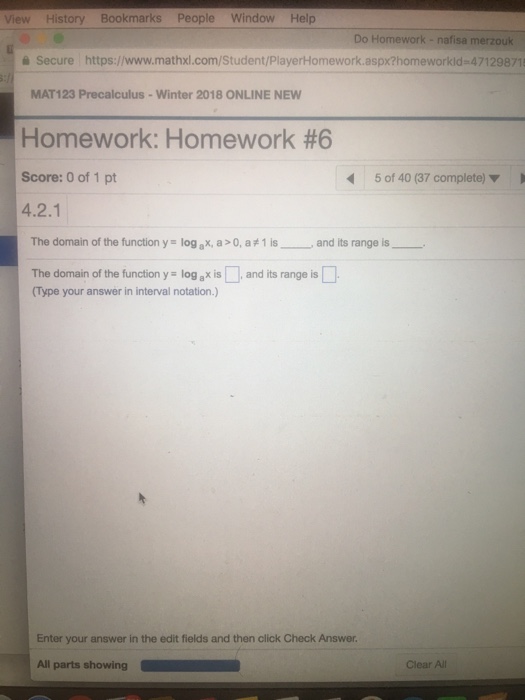 Solved View History Bookmarks People Window Help Do Homework | Chegg.com