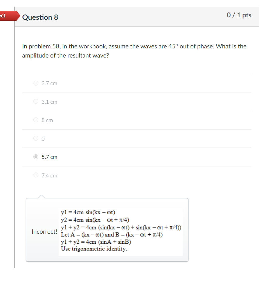 Solved the answer is not 5.7 or 7.4. Here is problem 58 | Chegg.com