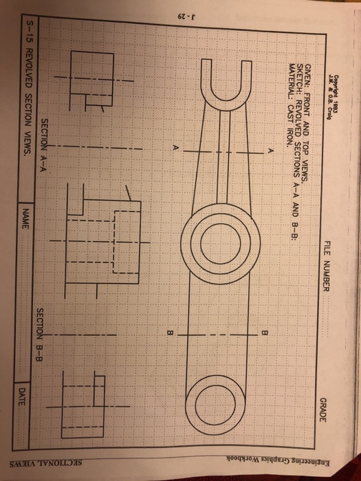 Solved 1993 FILE NUMBER GRADE GIVEN: FRONT AND TOP VIEWs. | Chegg.com